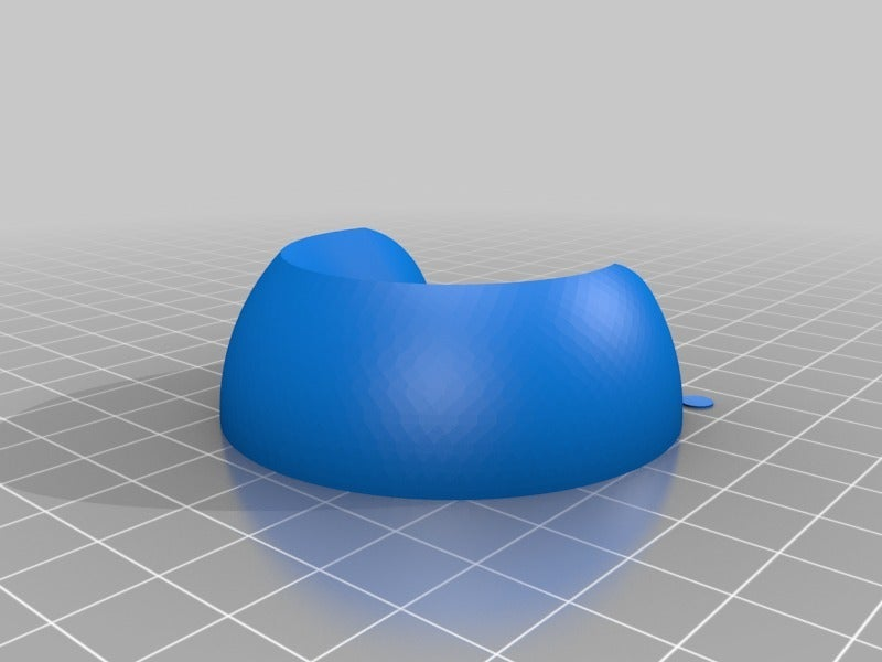 Free STL file Hemi-demi-sphere with corner support tabs・3D printer ...