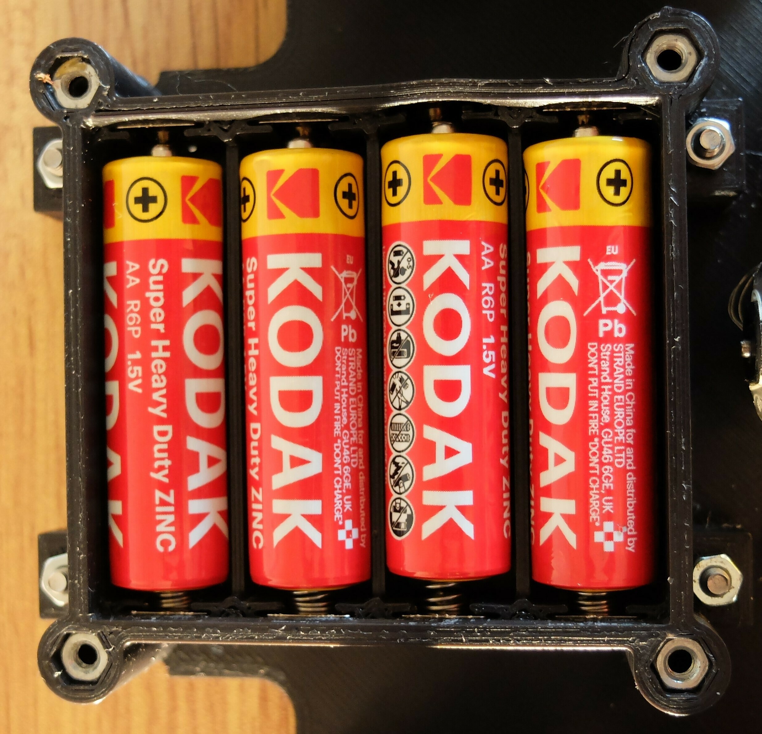 Free STL file Battery Case Storage Box Holder with Wire Leads for 4 X ...