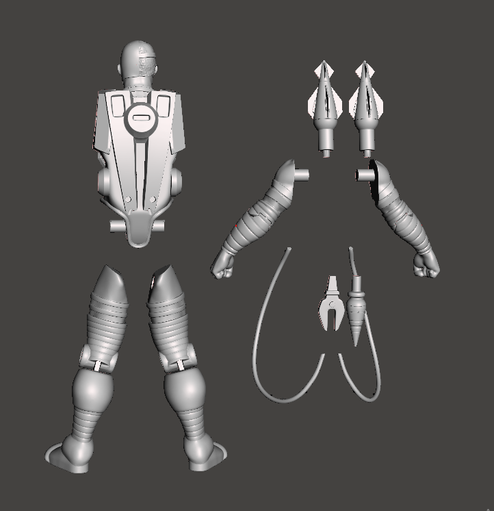 STL file SUPER POWERS. STL CYBORG .3D ACTION FIGURE .OBJ KENNER STYLE ...