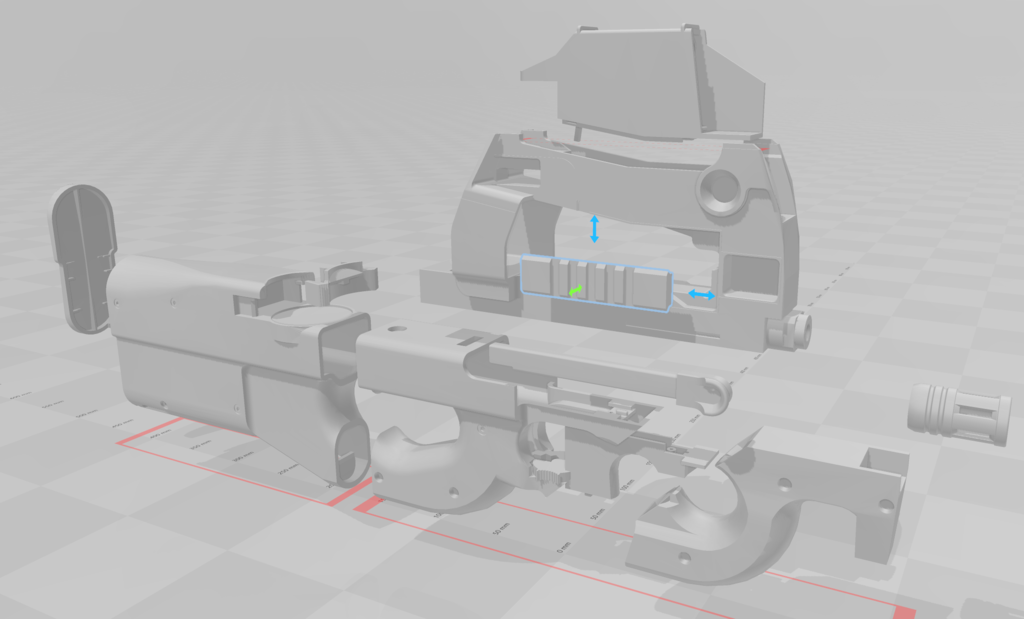 Free STL file P90 USAF 3D printable 1:1 🔫・Object to download and to 3D ...