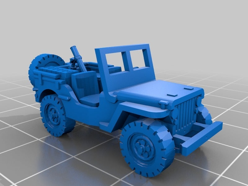 Free STL file Mortar Jeep [1:100 Scale] 🎲・3D printer design to download ...