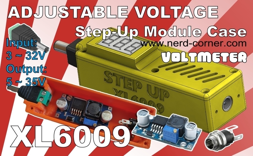 Free 3D file XL6009 step up case with voltmeter・3D printable model to ...
