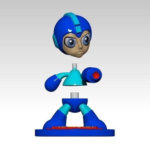 Download STL file MEGAMAN CHIBI • 3D print design ・ Cults