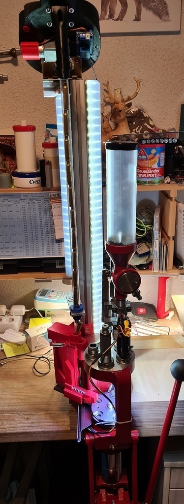 Free STL file Hornady Lock and Load powder check, Led Ring, switch box ...