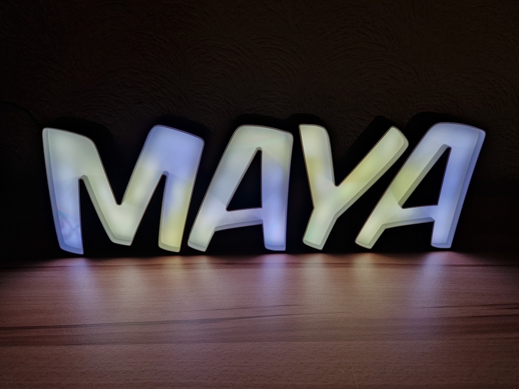 STL file MAYA LED illuminated letters 🏠・Model to download and 3D print ...