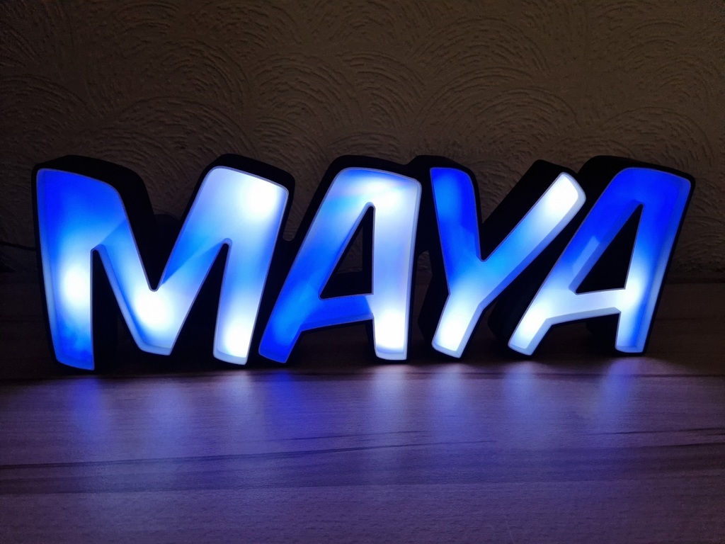 STL file MAYA LED illuminated letters 🏠・Model to download and 3D print ...