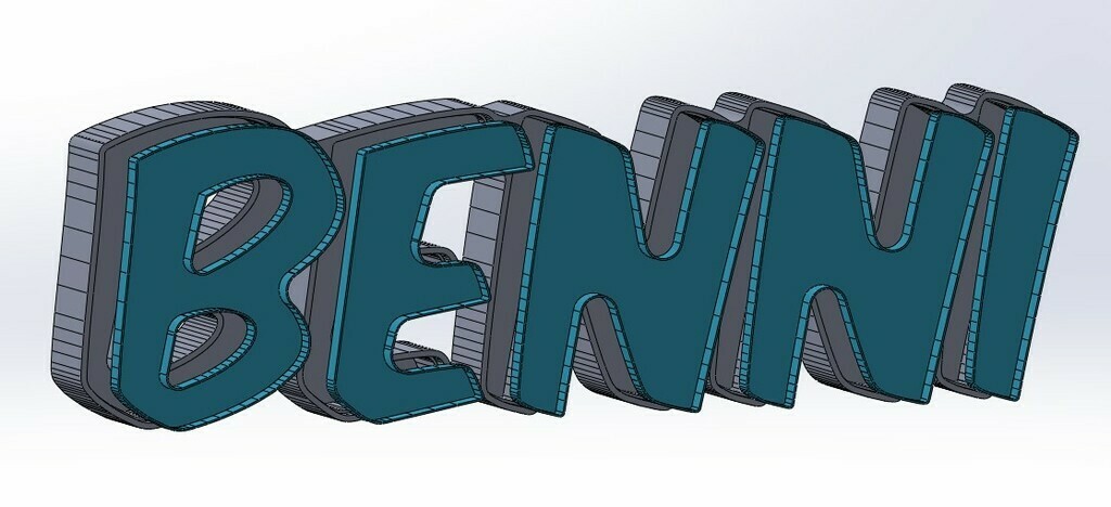 3D-Datei BEN BENNI BENNO LED Namen Leuchtbuchstaben 3 Namen kostenlos ...