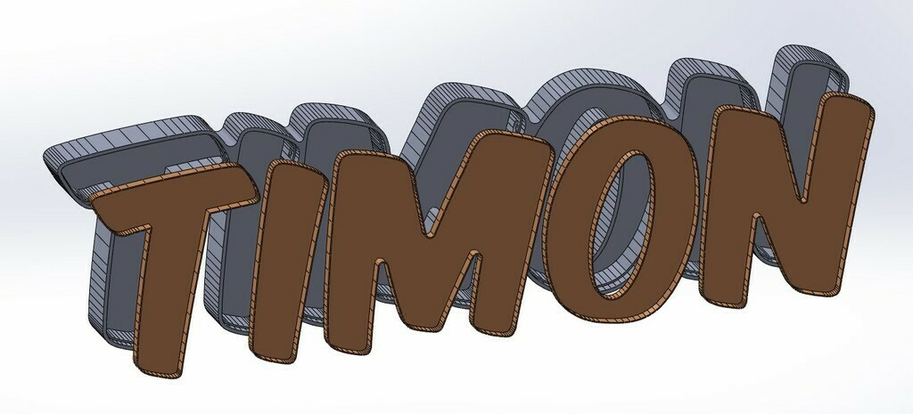 STL file Tim Timo Timon LED illuminated letters 3 names・3D printing ...