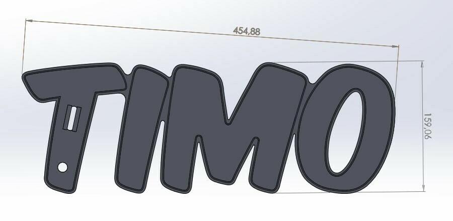 STL file Tim Timo Timon LED illuminated letters 3 names・3D printing ...