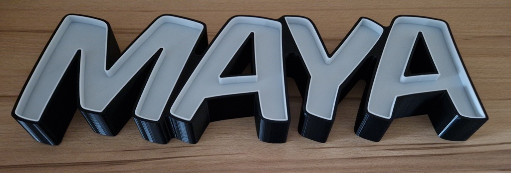 STL file MAYA LED illuminated letters 🏠・Model to download and 3D print ...