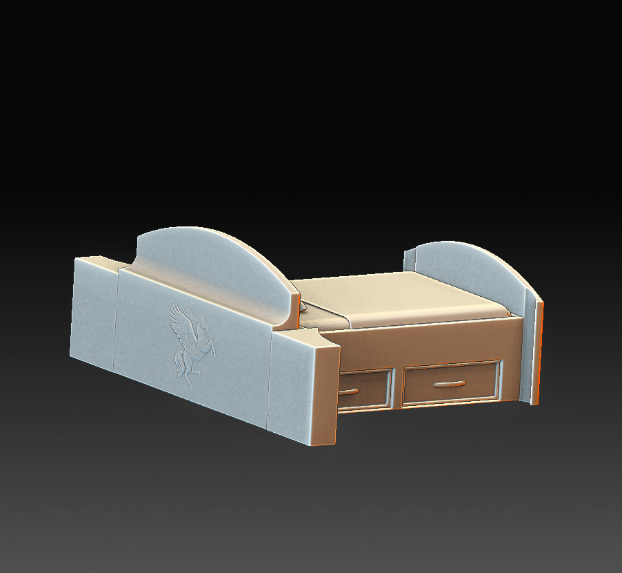 Free STL file My daughter's bed・3D print object to download・Cults