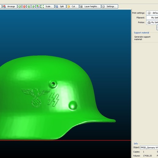 Download OBJ file German helmet WW2 • Design to 3D print ・ Cults
