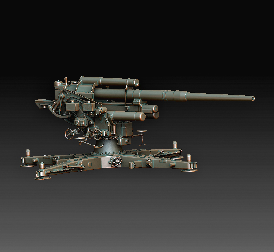 Free STL file 88MM German Flak・3D printable model to download・Cults