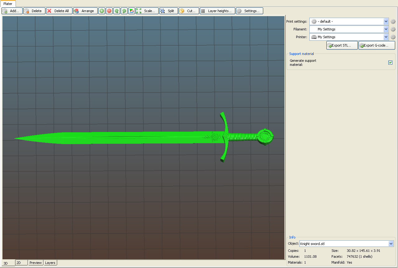 Free STL file Knight sword・3D printing template to download・Cults