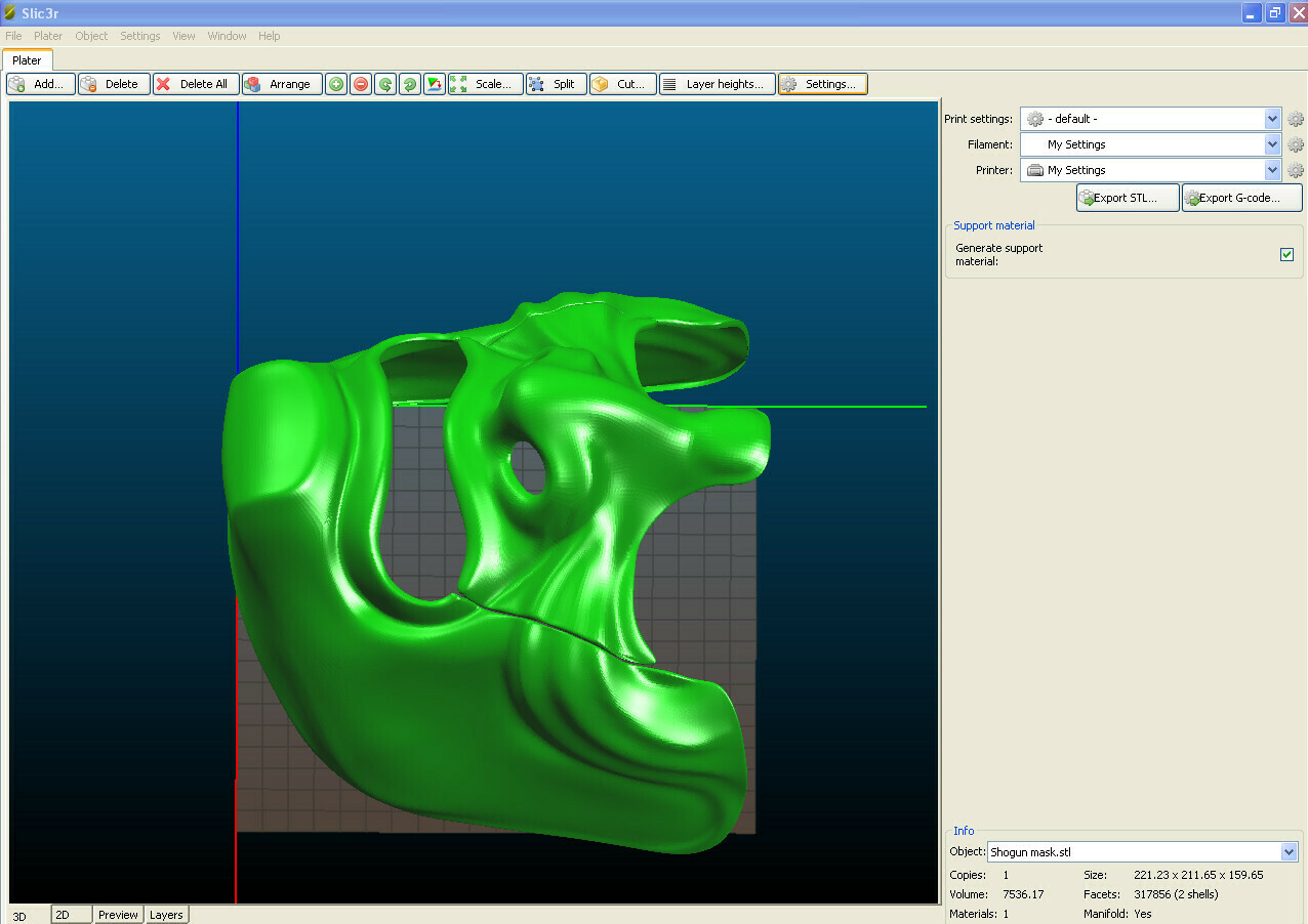 Free STL file Shogun mask・3D printer design to download・Cults