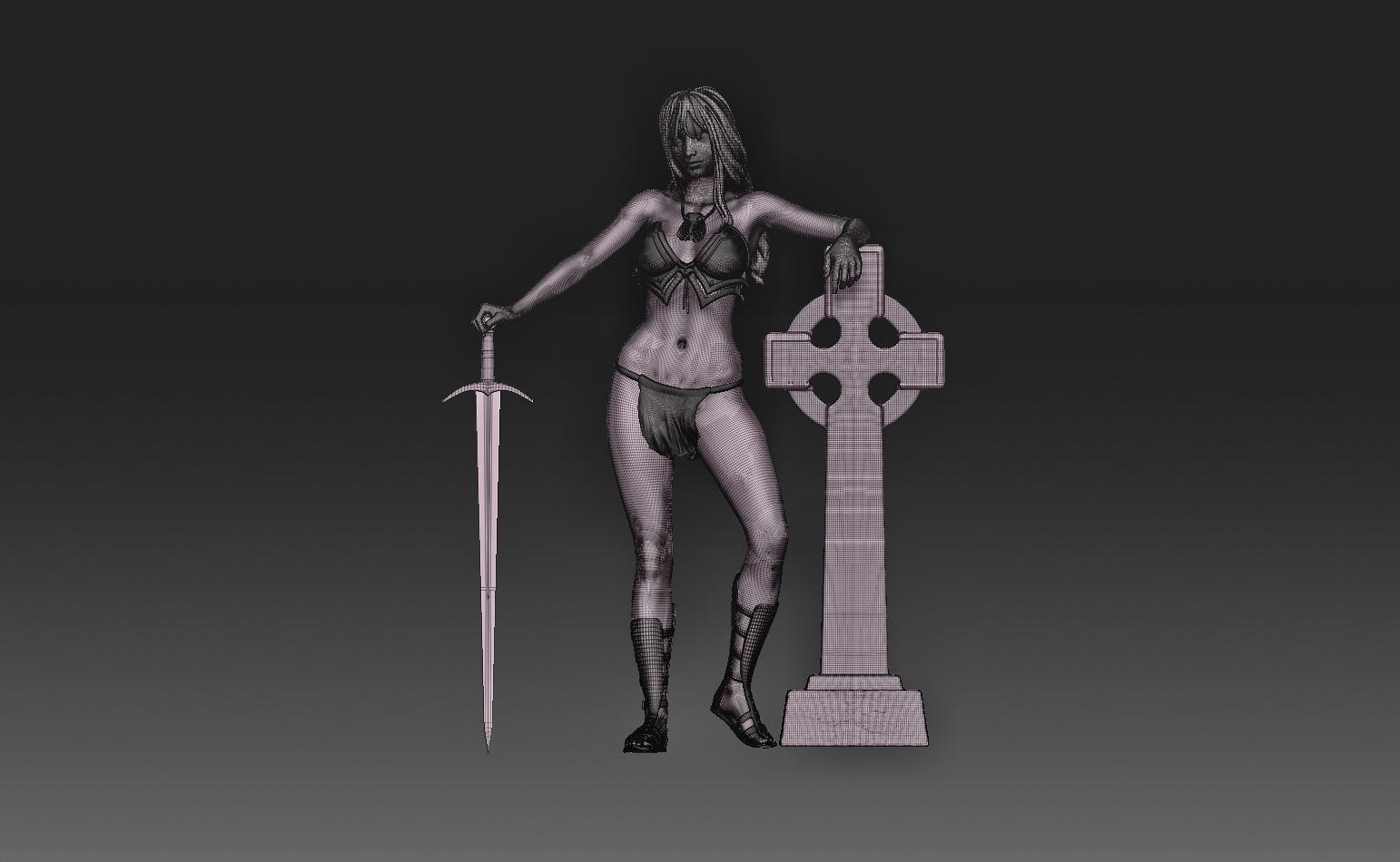 Archivo STL gratis Chica guerrera 👫・Objeto para impresora 3D para descargar・Cults