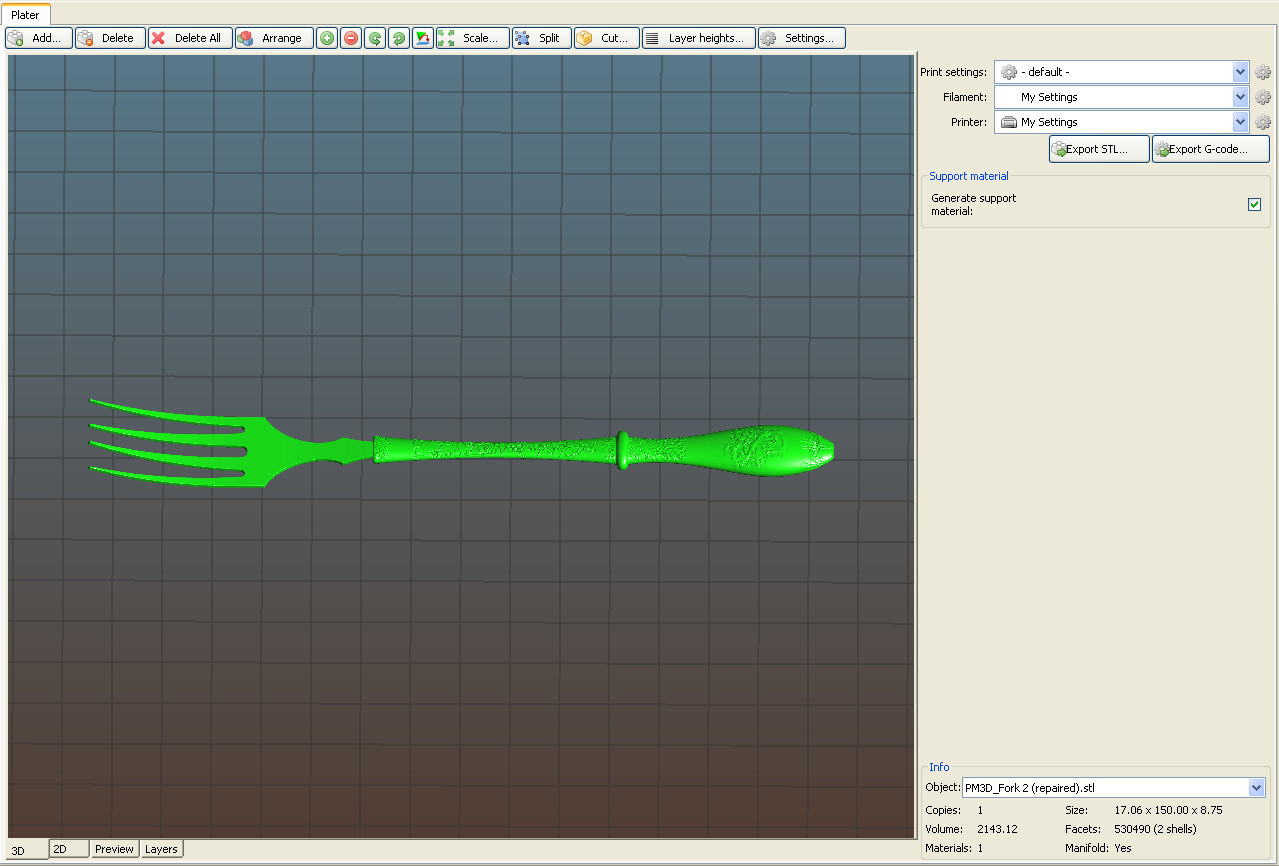 Free STL file Fork model 2・3D printable model to download・Cults
