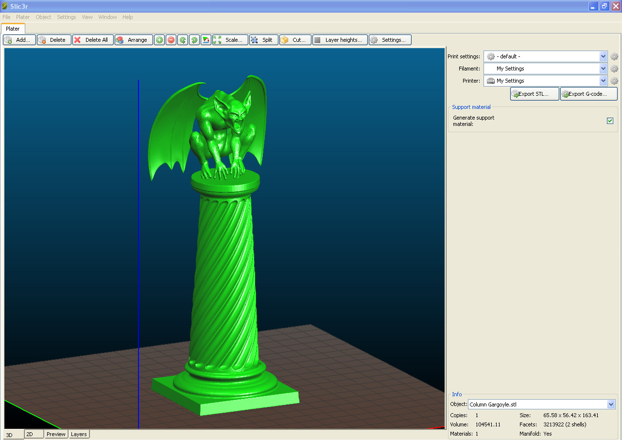 Free STL file Gargoyle column 🎨・Object to download and to 3D print・Cults