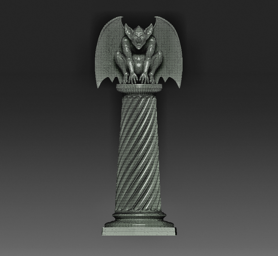 Free STL file Gargoyle column 🎨・Object to download and to 3D print・Cults