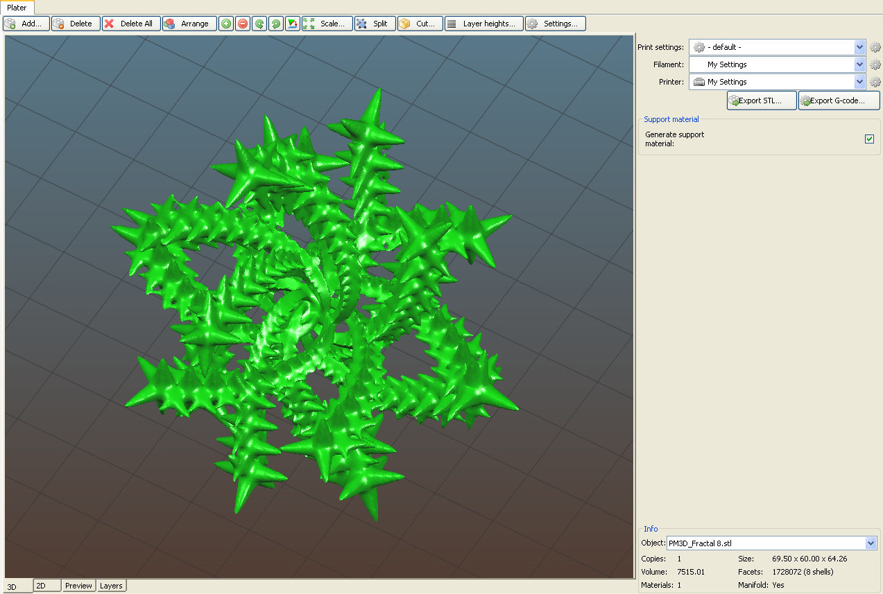 Free STL file Fractal ornament 7 🎨・3D printer design to download・Cults