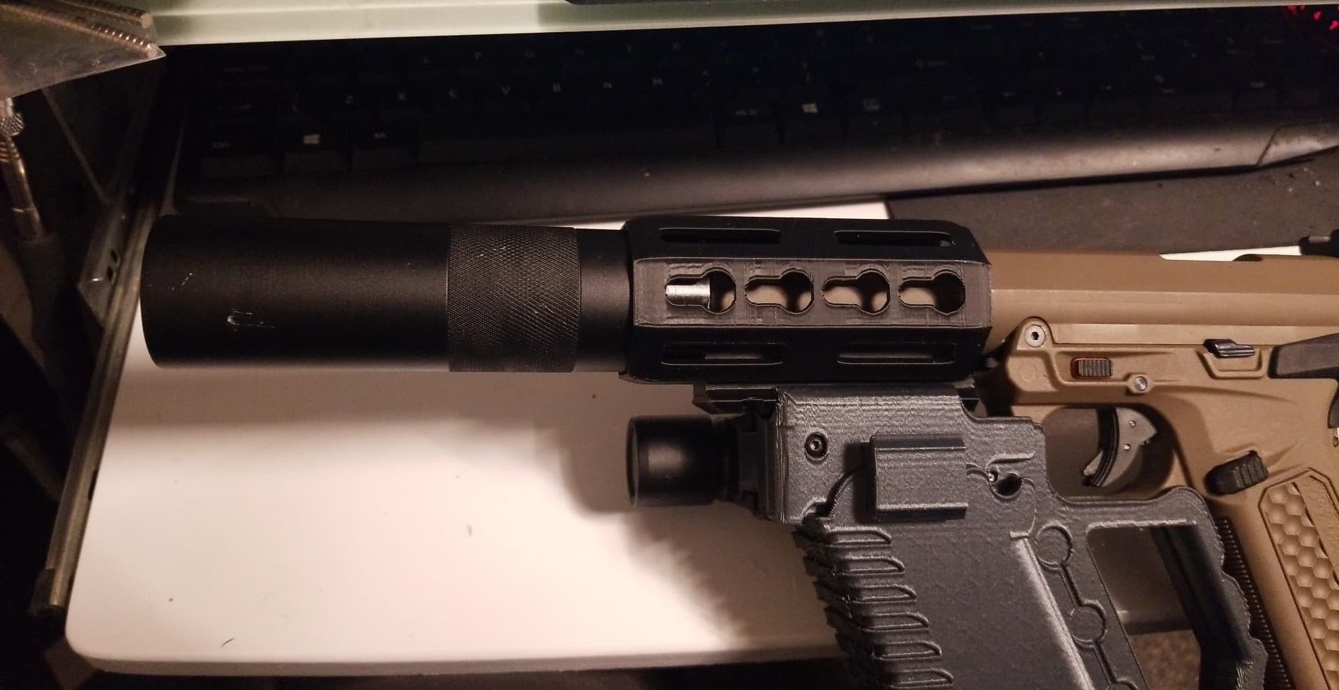 STL file Action Army AAP-01 100cm Keymod Style Rail・3D printable model ...