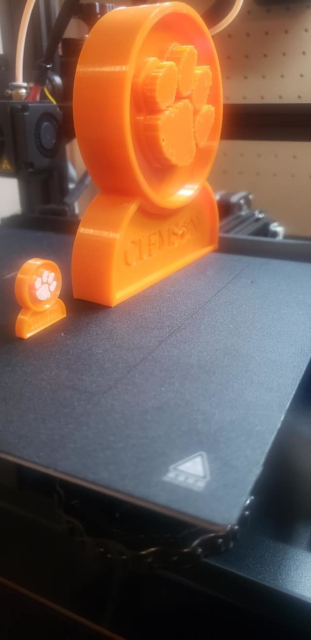 STL file clemson paperweight・3D printing idea to download・Cults