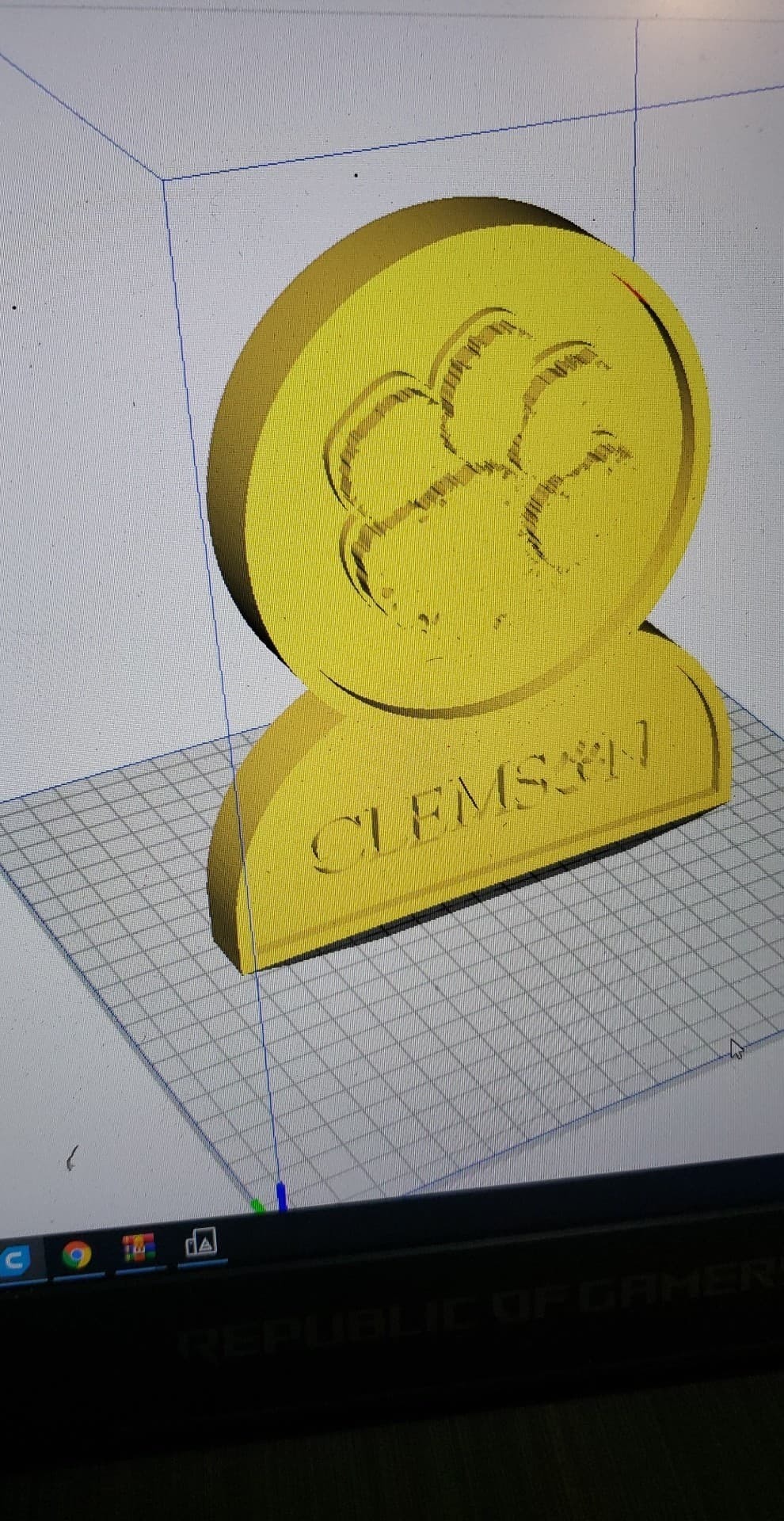 STL file clemson paperweight・3D printing idea to download・Cults