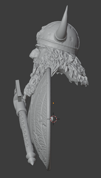 STL file Mythic Legions Dwarf Mithral King Head Axe Shield Action ...