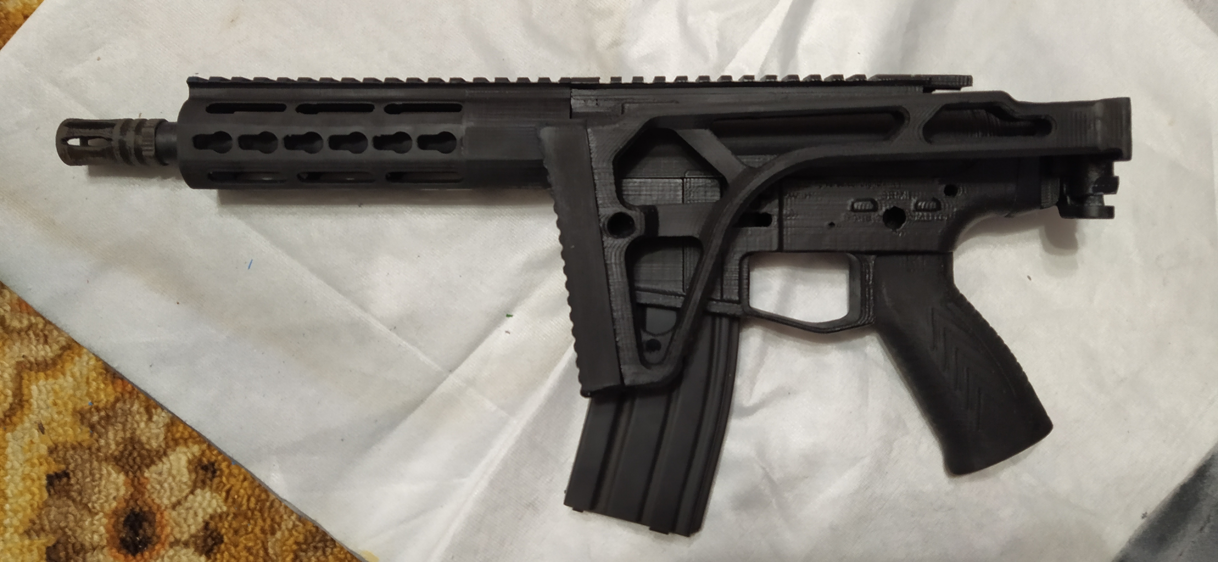 3D print AIRSOFT Folding Skeleton Stock • made with Wanhao Duplicator ...