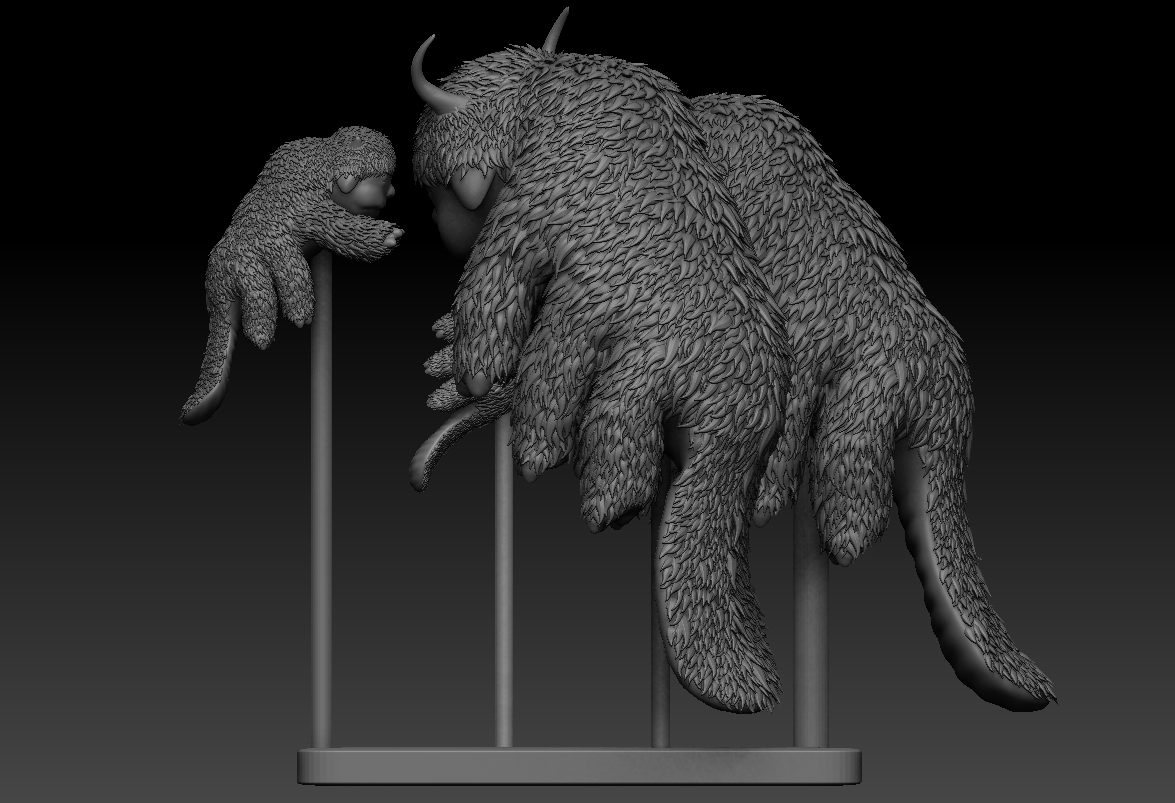 3D file Avatar The Last Airbender Air Bison Family 🦬・Design to download ...