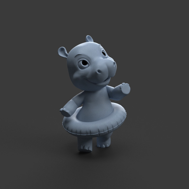 STL file baby hippo・3D printable model to download・Cults