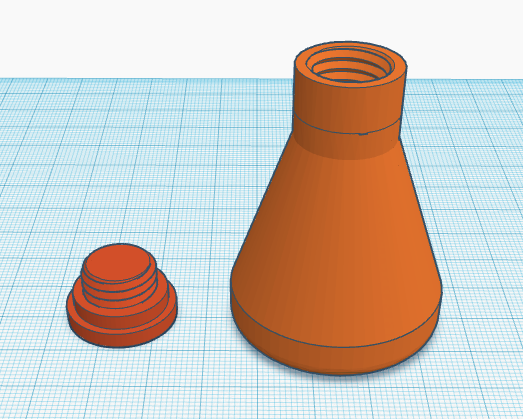 Free 3D file Mini Erlenmeyer Flask Bottle and Threaded Cap 🍾・3D print ...