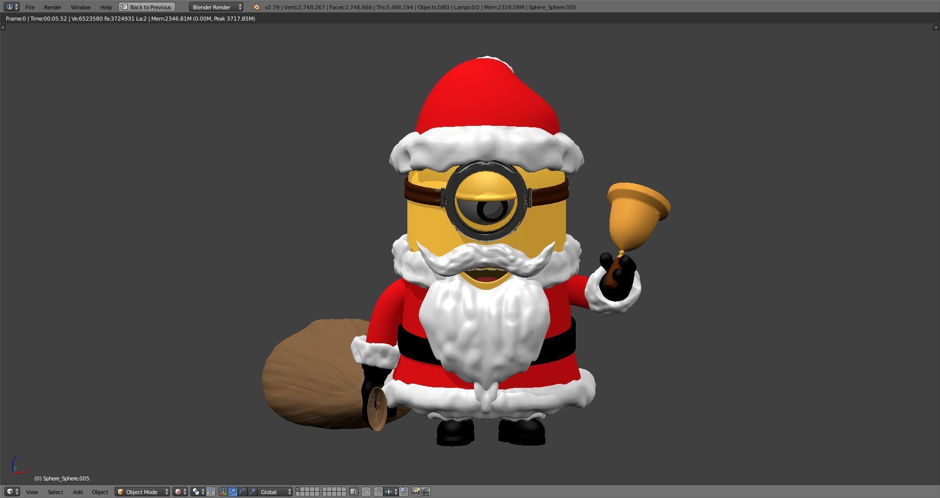 Free STL file Santa Minion・3D printing model to download・Cults