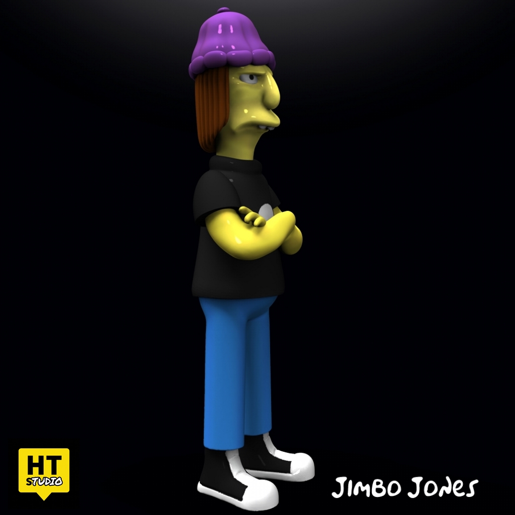 STL file Jimbo Jones The Simpsons・3D printing model to download・Cults