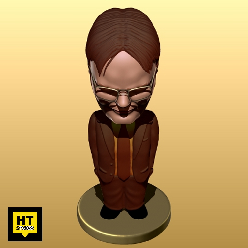 STL file The Office Dwight Statue Figure Big Head 🏢・3D printer design ...