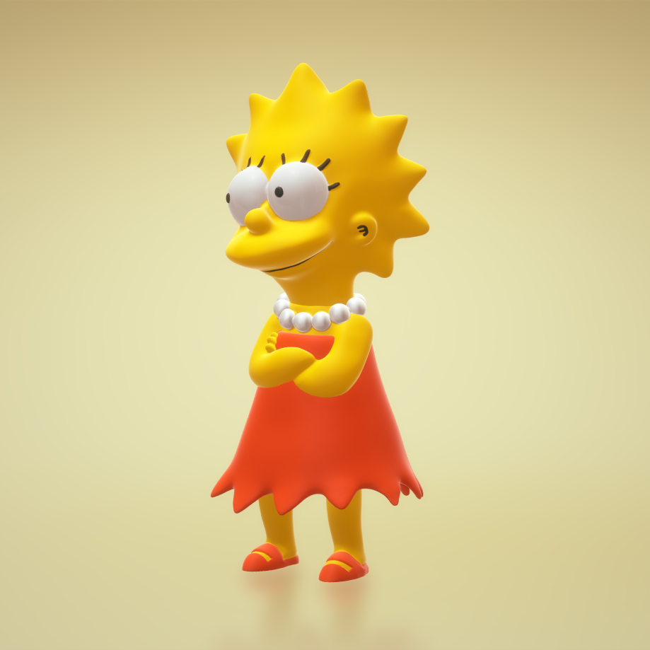 STL file Lisa The Simpsons Family Collection 👪・3D print design to ...
