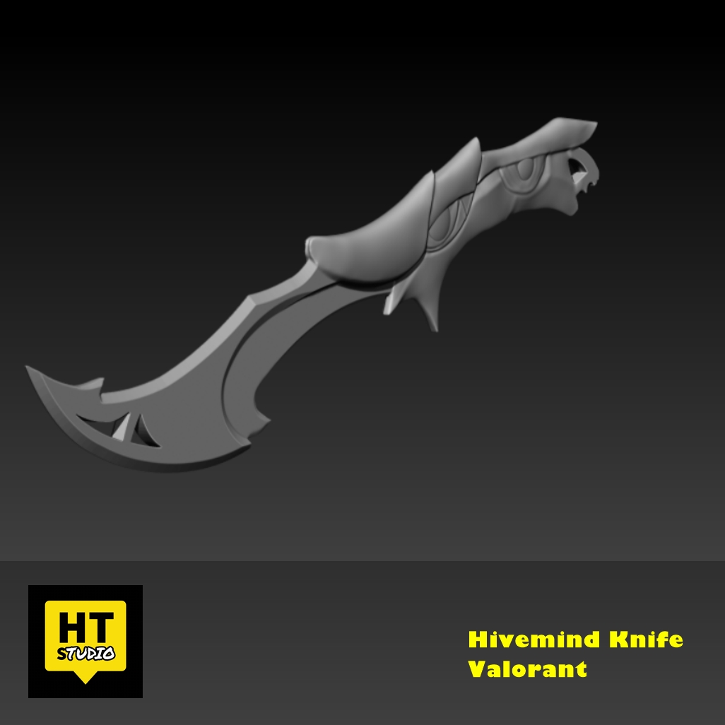STL file Hivemind Skin Knife Valorant・3D printing model to download・Cults