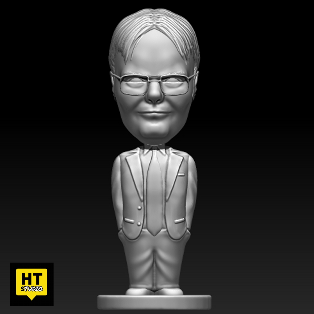 STL file The Office Dwight Statue Figure Big Head 🏢・3D printer design ...