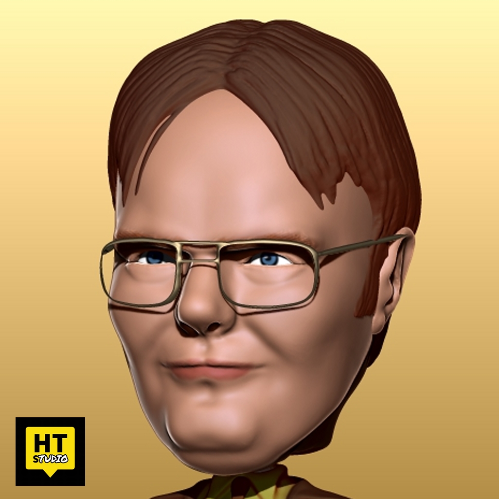 STL file The Office Dwight Statue Figure Big Head 🏢・3D printer design ...