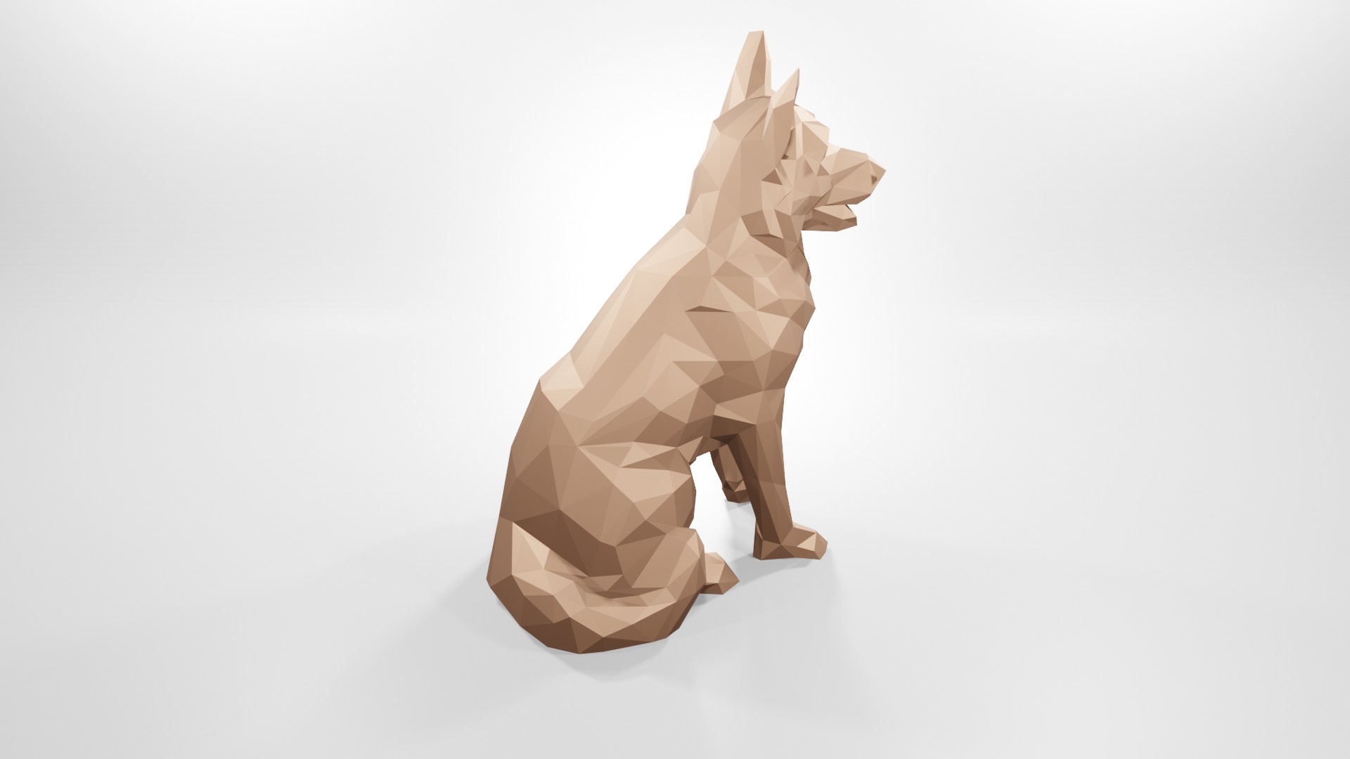 STL file Low poly dog german shepherd・3D printable model to download・Cults