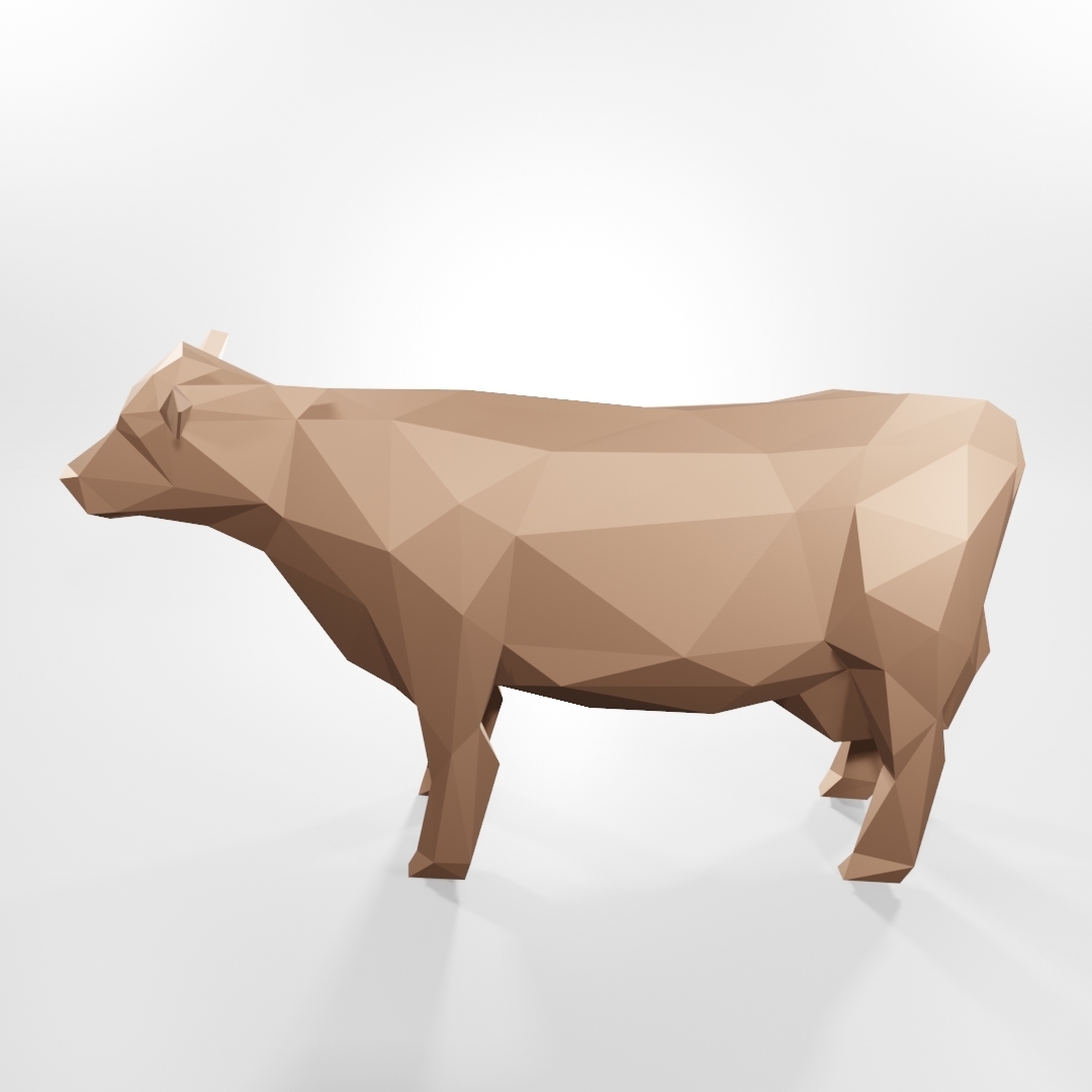 STL file Lowpoly cow・3D printable design to download・Cults