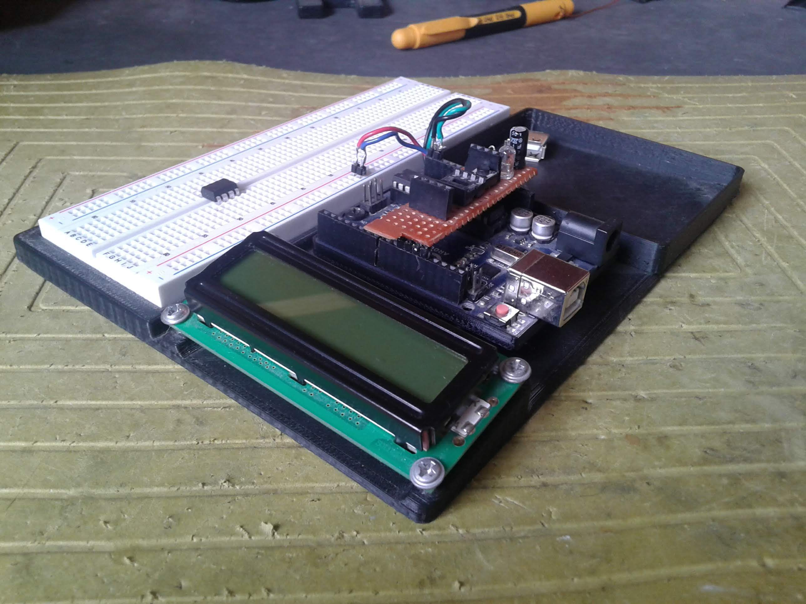 STL file Arduino support with breadboard and LCD 16x2・3D print design ...