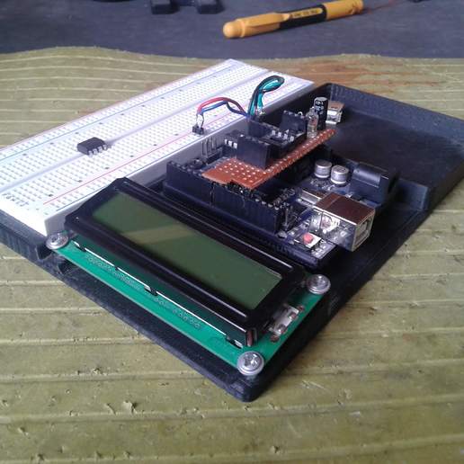 Download STL file Arduino support with breadboard and LCD 16x2 • 3D ...