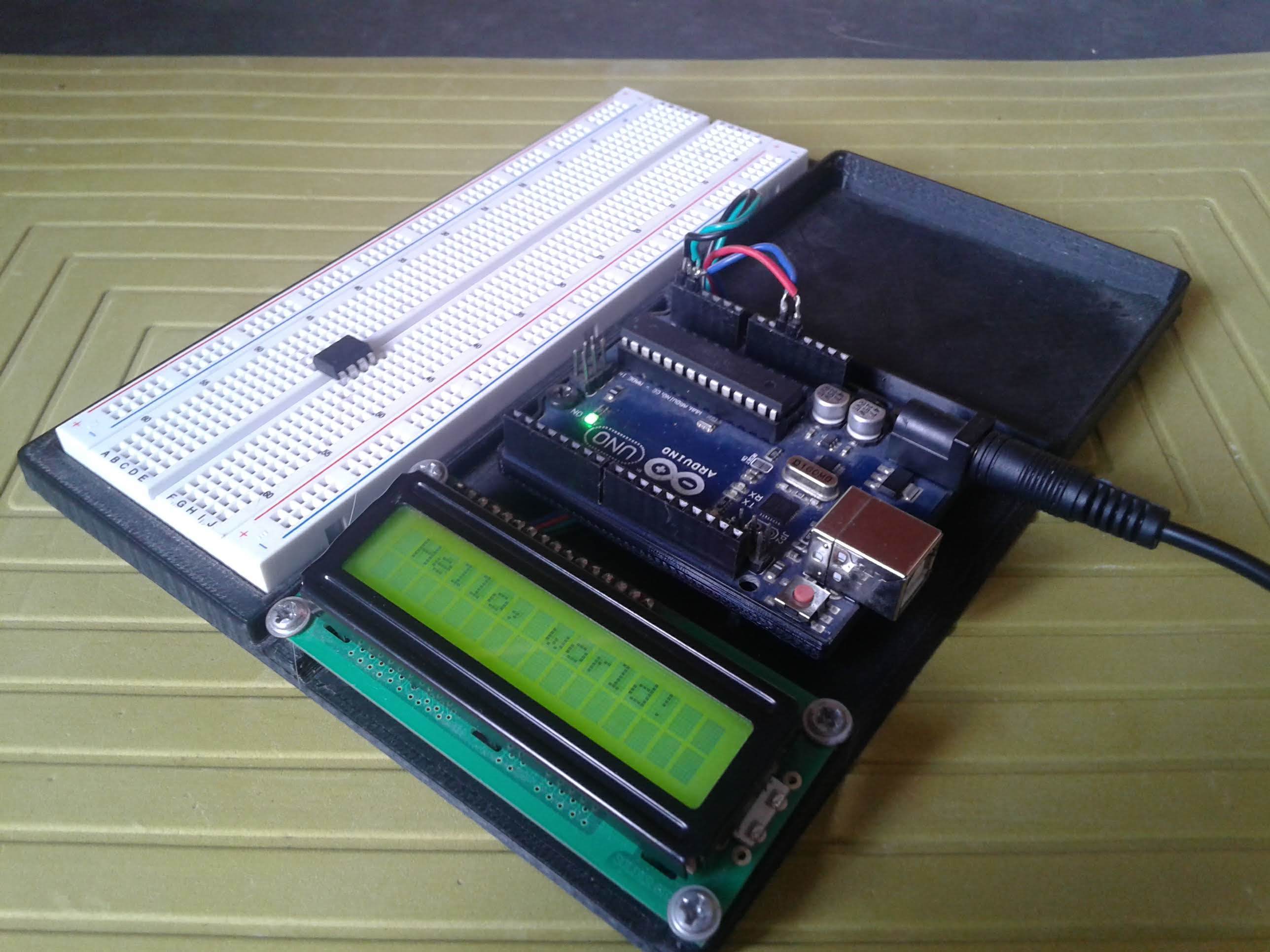 STL file Arduino support with breadboard and LCD 16x2・3D print design ...