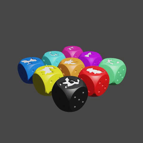 STL file Eeveelution's Dice・3D print design to download・Cults