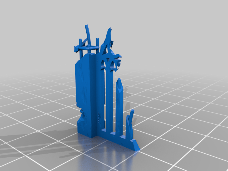 Free 3D file 25mm Basing Test - Broken Gothic Wall・3D printable model ...
