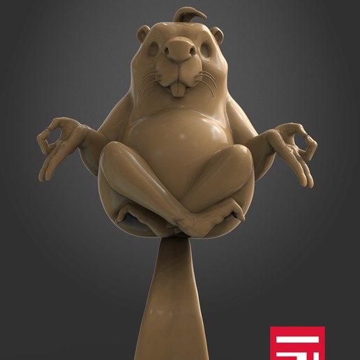 Download STL file Meditating Beaver • Object to 3D print ・ Cults