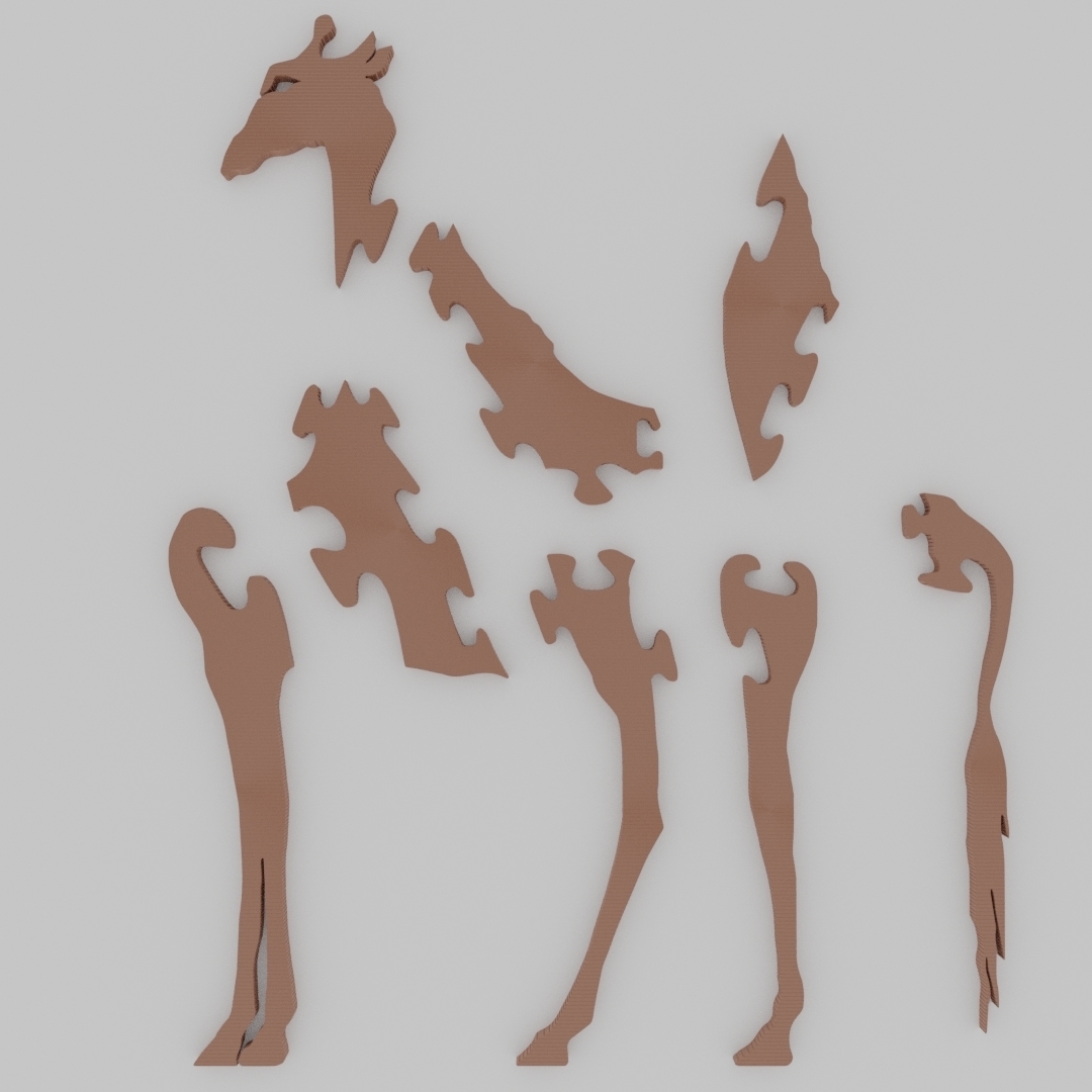 Download STL file Giraffe Puzzle • Template to 3D print ・ Cults