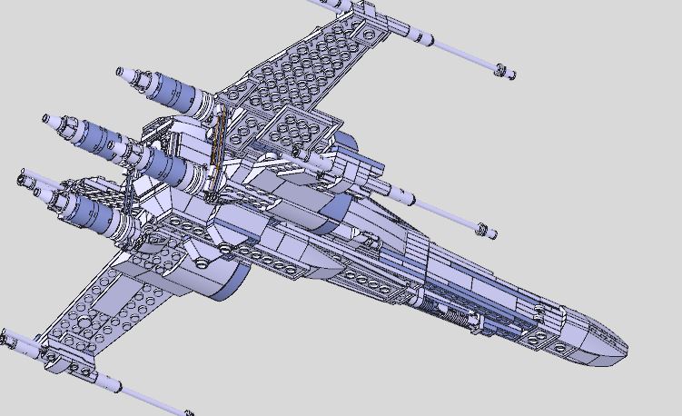 STL file Lego star wars X-wing fighter ⭐・Design to download and 3D ...