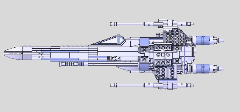 STL file Lego star wars X-wing fighter ⭐・Design to download and 3D ...
